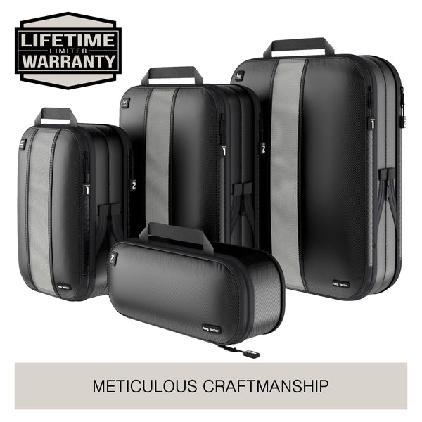 Premium Double-Sided Compression Packing Cubes Clean Dirty Separate ...